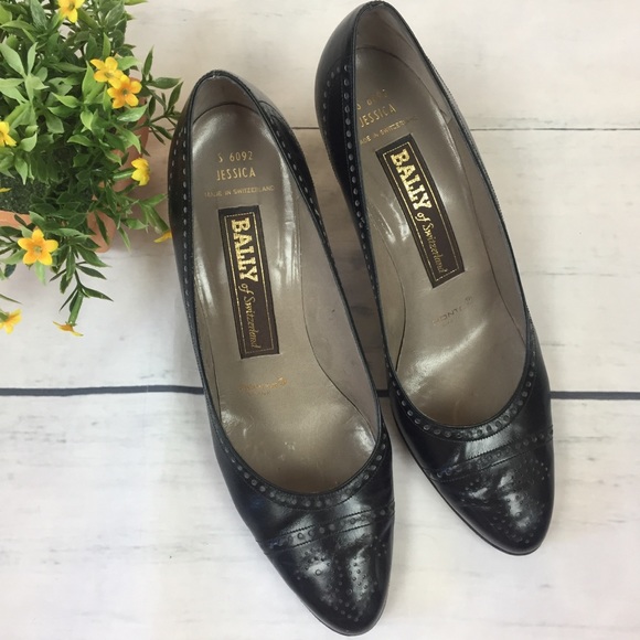 Bally | Shoes | Bally Of Switzerland Vintage Classic Black Heels | Poshmark
